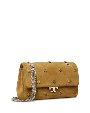 Tory Burch Bunny Knot Small Suede Shoulder Bag