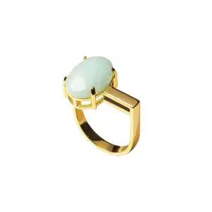 CRYSTALLINE JEWELLERY Amazonite Assymetry Ring - Blue