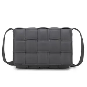 MKF COLLECTION BY MIA K. Ginger Woven Shoulder Bag Charcoal - Grey