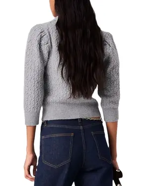 Maje Miniossa Wool Cable Knit Sweater