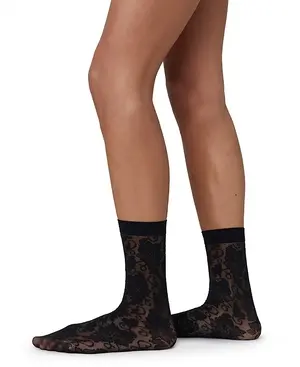 Swedish Stockings 2-pack Lily Lace Socks - Black