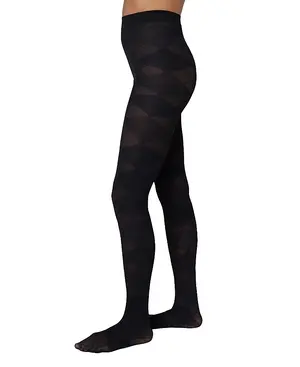 Swedish Stockings Rebecka Argyle Tights - Black