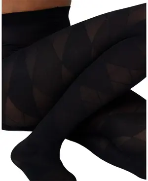 Swedish Stockings Rebecka Argyle Tights - Black