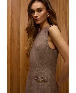 French Connection Naya Herringbone Mini Dress