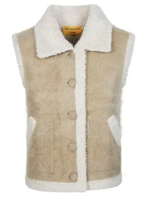 Guest In Residence Cashmere Grizzly Wrangler Vest - Beige