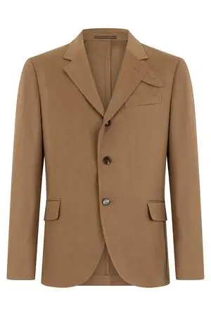 SLOWEAR Wool-blend Single-breasted Slim-fit Blazer - Brown