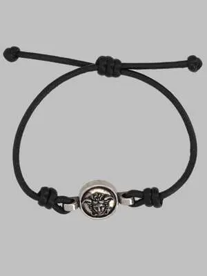 Versace Style Medusa Chain Bracelet - Black