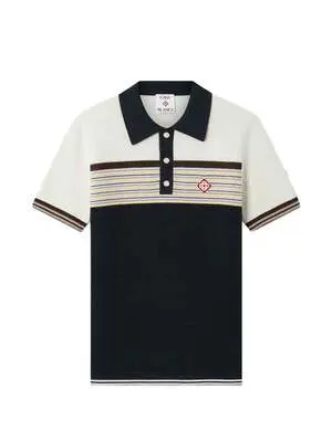 Casablanca Cafe Stripe Polo Shirt - Multi