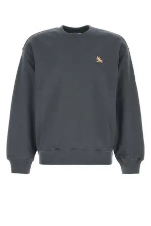 Maison Kitsuné Organic Cotton Logo Sweatshirt - Grey