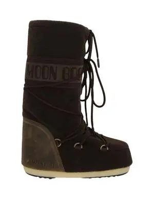 Moon Boot Mini Shearling-trim Ankle Boots For - Brown