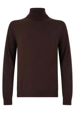 SLOWEAR High-collar Wool Sweater - Brown