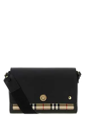 Burberry Calf Grain Leather Handbag With Note Detail