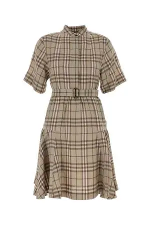 Burberry Embroidered Viscose-linen Dress