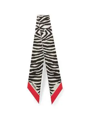 Fendi Wrappy 5x120 Tiger Print Scarf - Rosso