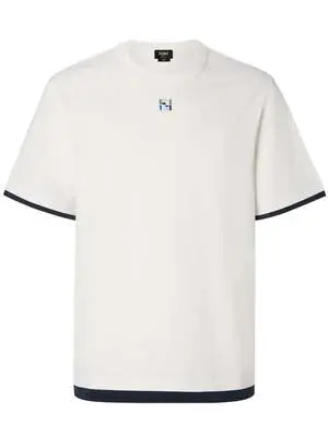 Fendi S Fitted T-shirt Over Light Jersey - Cloudblud