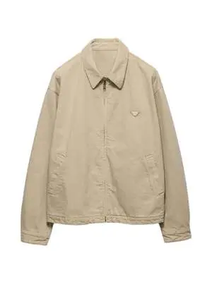 Prada Logo Patch Zip Front Jacket