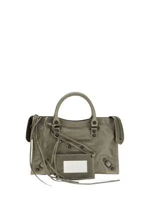 Balenciaga Leather Top Handle Bag With Mirror Detail