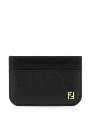 Fendi Cc Case Flat Calfskin Leather Wallet - Nero