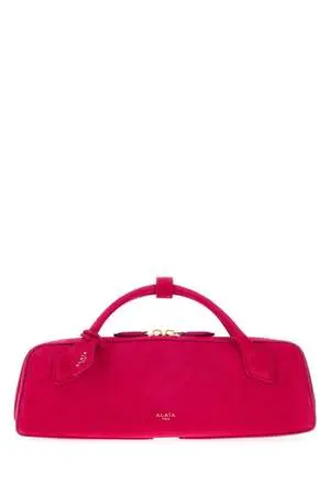 Alaïa Fluo Suede Teckel Handbag Mini - Pink