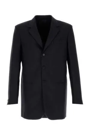 JIL SANDER Midnight Wool-blend Blazer With Mohair Lining