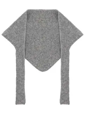 Jacquemus Jacquard Logo Grosgrain Shawl - Grey