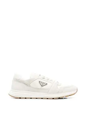 Prada Logo-detail Low-top Sneakers - Panna