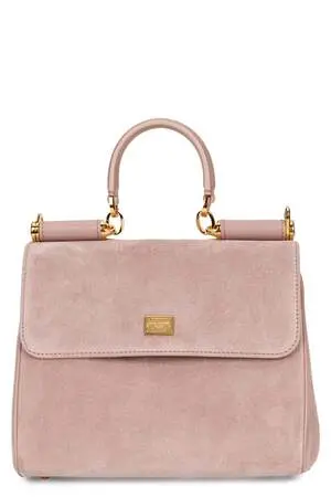Dolce & Gabbana My Sicily Mini Calfskin Handbag With Front Flap Closure And Top Handle