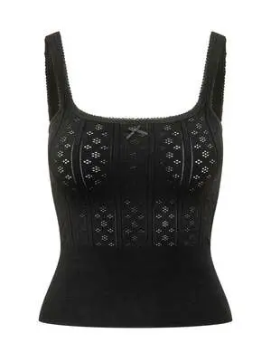 JW Anderson J. W. Anderson Pointelle Mini Tank Top - Black