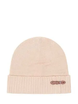 Ralph Lauren Buckle Knit Hat - Camel