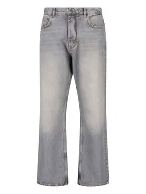 Off-White Faded Cotton Jeans For - Grey