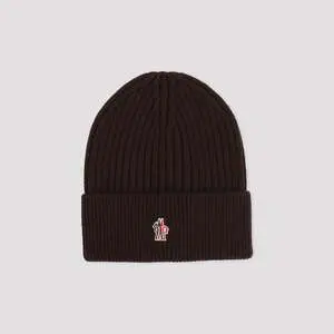 Moncler Wool Beanie Hat For - Brown