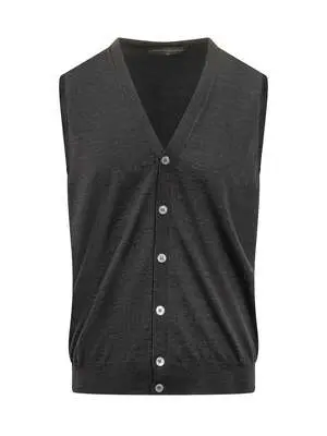 FILIPPO DE LAURENTIIS Wool Vest With Buttons