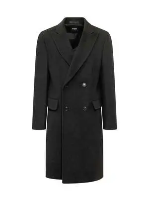 BOSS Alpaca-blend Peak Lapel Jacket - Black