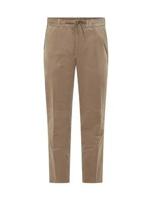 BOSS Tailored Cotton-blend Trousers With Stretch Waist
