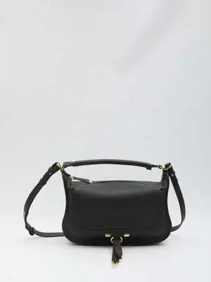 Chloé Marcie Leather Shoulder Bag - Black