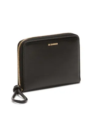 JIL SANDER Giro Leather Zip Around Wallet