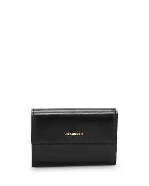 JIL SANDER Bifold Leather Wallet - Black