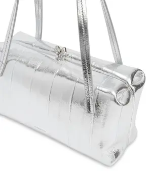 JIL SANDER Goji Pillow Small Metallic Leather Shoulder Bag