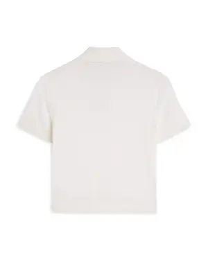 JIL SANDER Wool Knit Polo Tee - Piuma