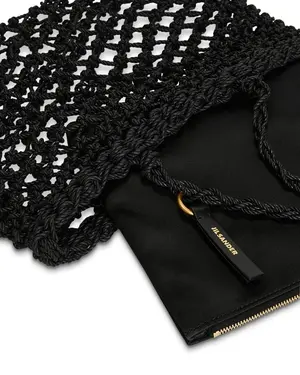 JIL SANDER Tangle Crochet Shoulder Bag