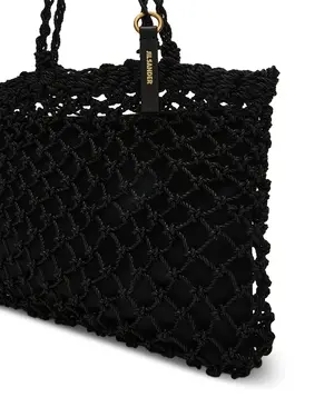 JIL SANDER Tangle Crochet Shoulder Bag