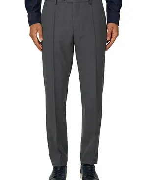 Boggi Milano Technical Wool Trousers - Dark Grey