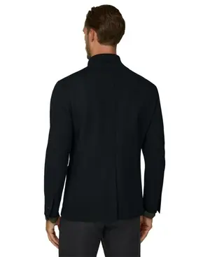 Boggi Milano Diagonal Wool Blend B Tech Blazer - Black
