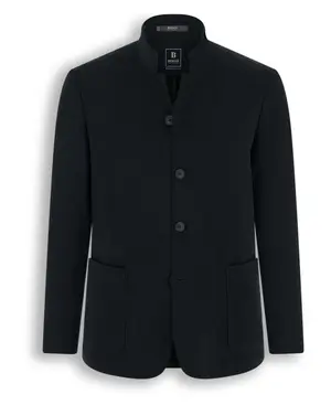 Boggi Milano Diagonal Wool Blend B Tech Blazer - Black