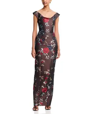 SAU LEE Joanna Jacquard Bodycon Gown