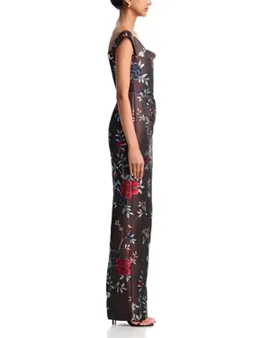 SAU LEE Joanna Jacquard Bodycon Gown