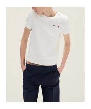 Miu Miu Petit Bateau X Stretch Jersey Regular T-shirt - White