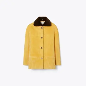 Tory Burch Buddy Corduroy Jacket - Cornmeal