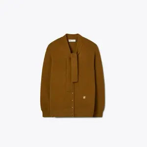 Tory Burch Front-tie Wool Cardigan