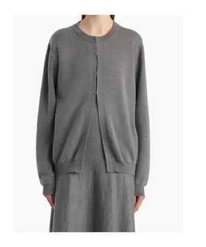 Khaite Side-slit Knit Top - Gray
